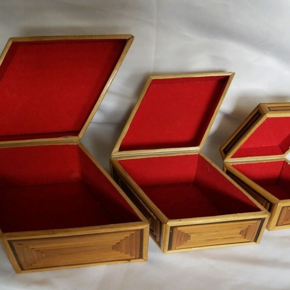Vintage Nesting Boxes | Storage & Organization | Set Of 3 Oriental ...